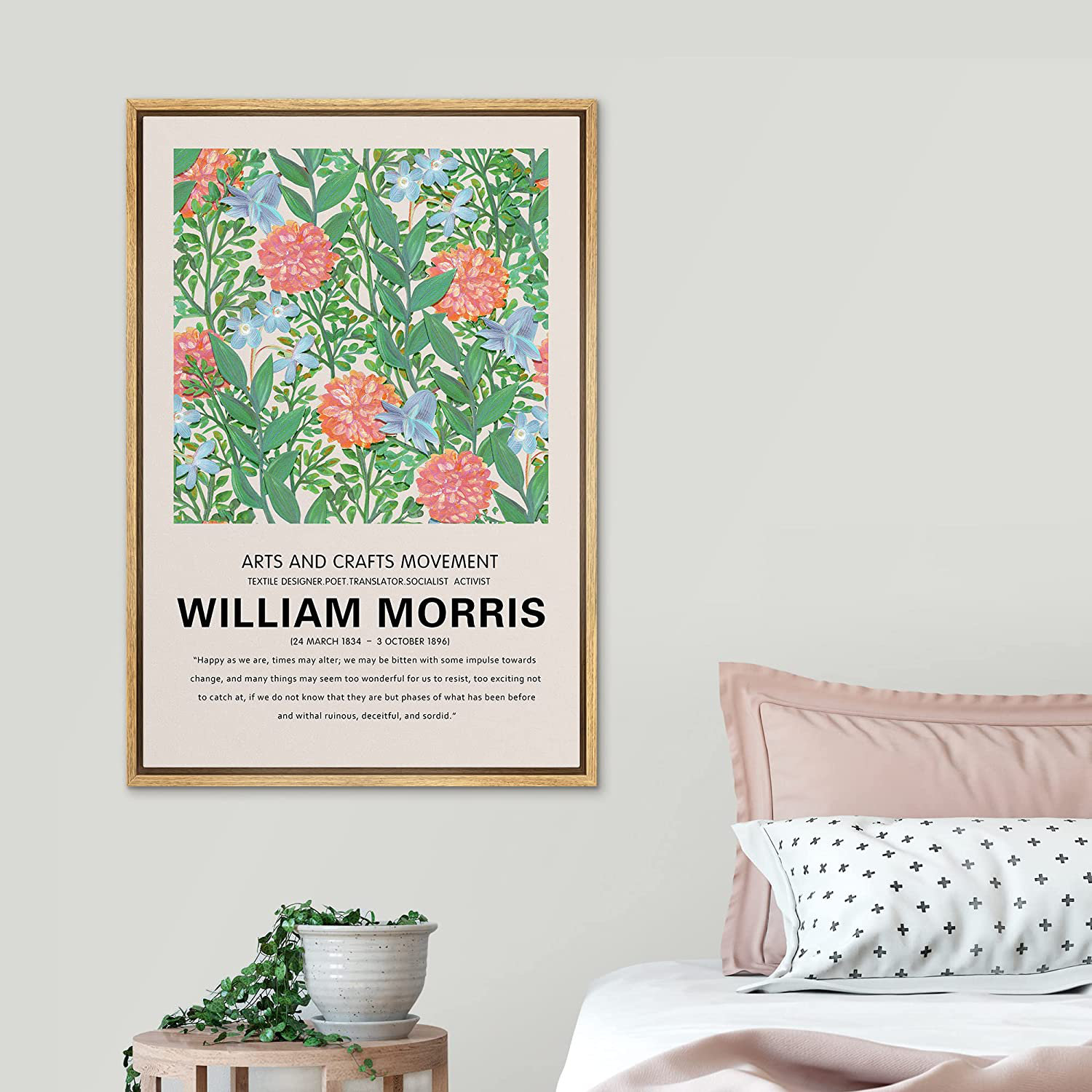 SIGNLEADER Rose Flower Garden Nature Wilderness Illustrations by William Morris - Graphic Art on ...